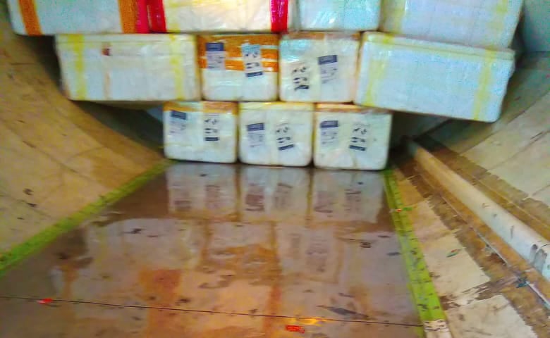 What precautions do I need to take when transporting wet cargo by air