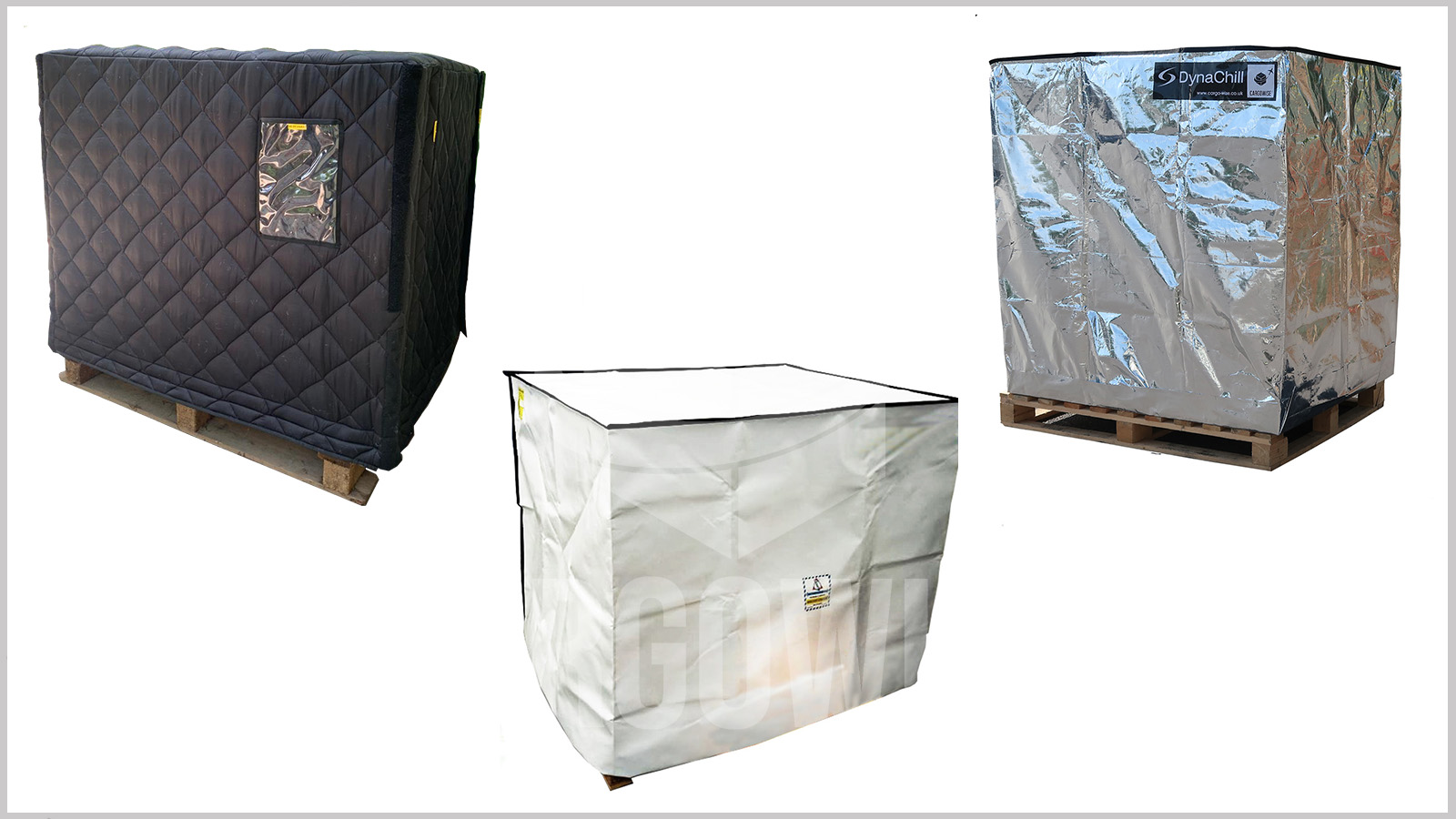 Temperature control thermal foil bubble pallet covers
